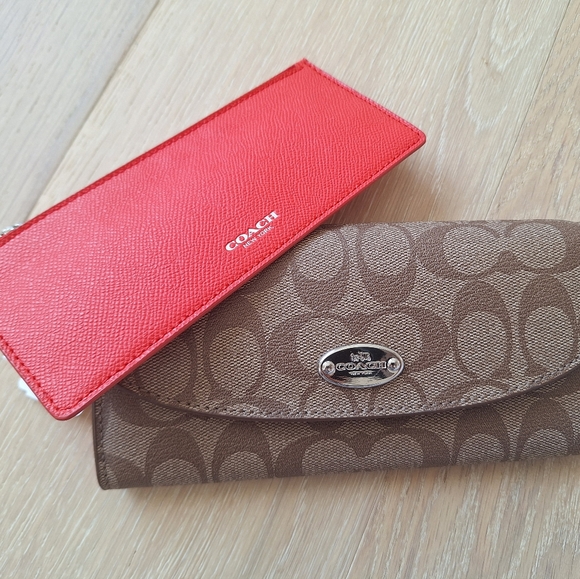 Coach | Bags | Authentic Coach Signature Canvas Pop Slim Envelope ...